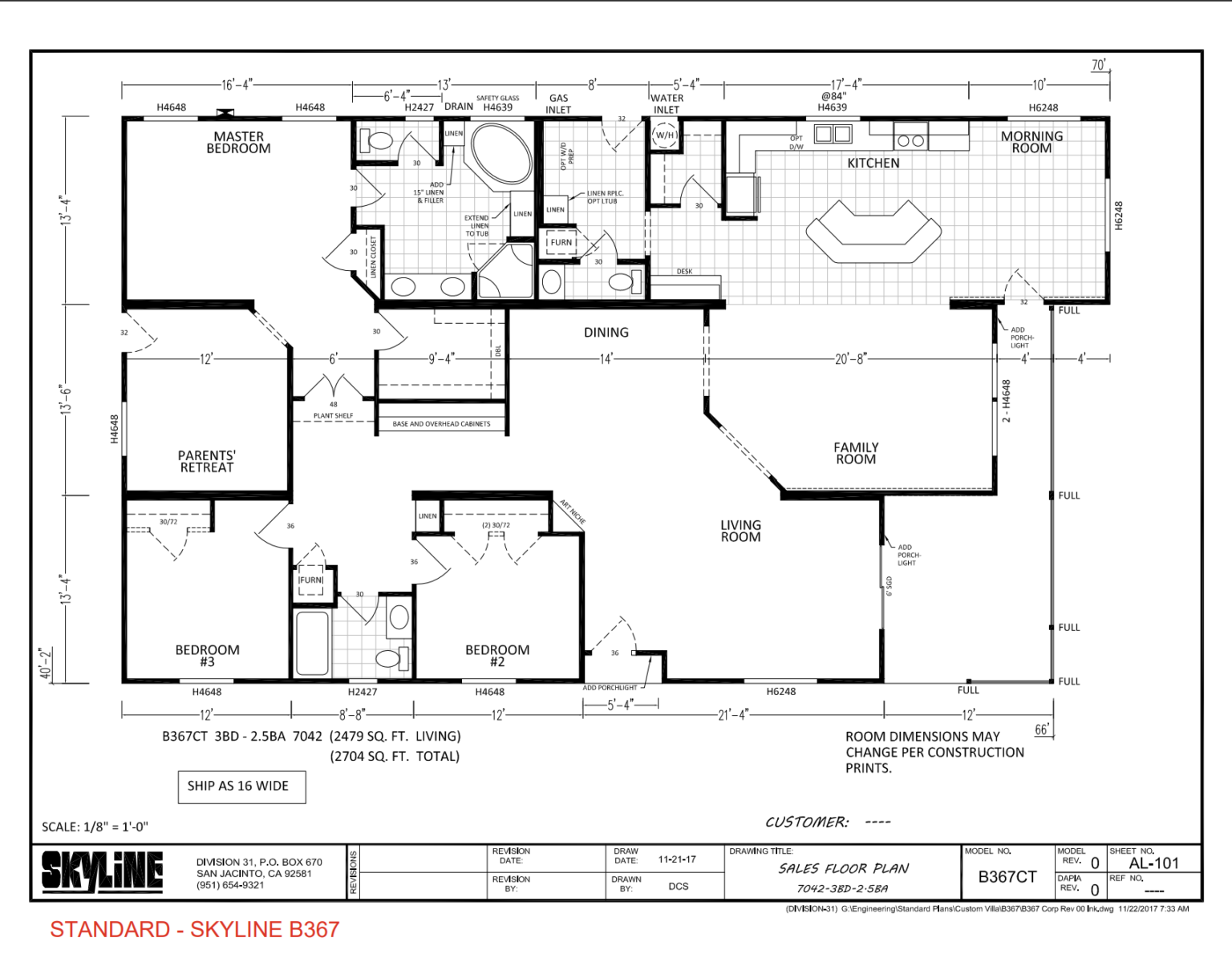 B367CT-Standard - Ma Williams Manufactured Homes, Manufactured Homes by ...